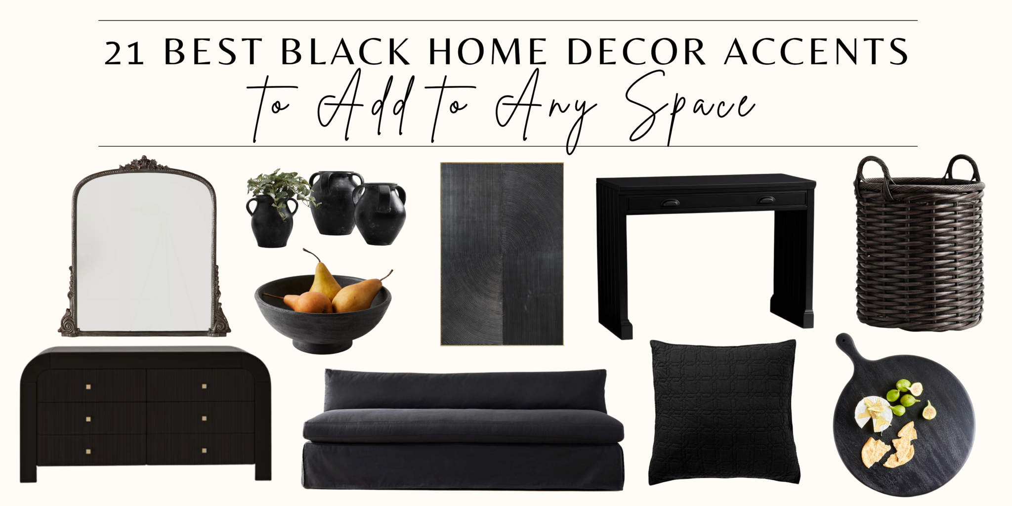 21 Best Black Home Decor Accents to Make a Dramatic Statement - Mozie