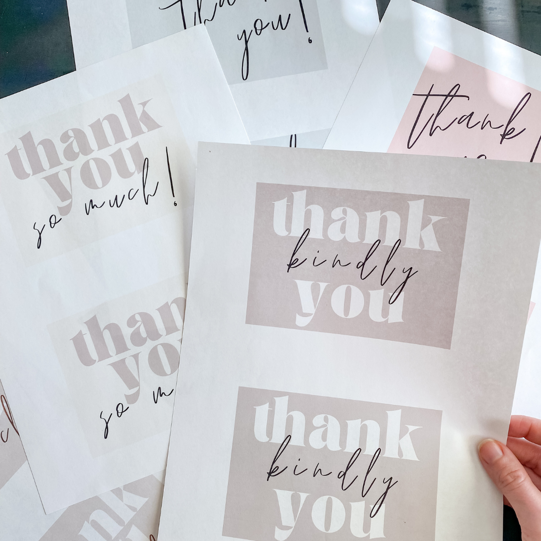 Trendy Cute + Free Printable Thank You Cards for Every Occasion - Mozie