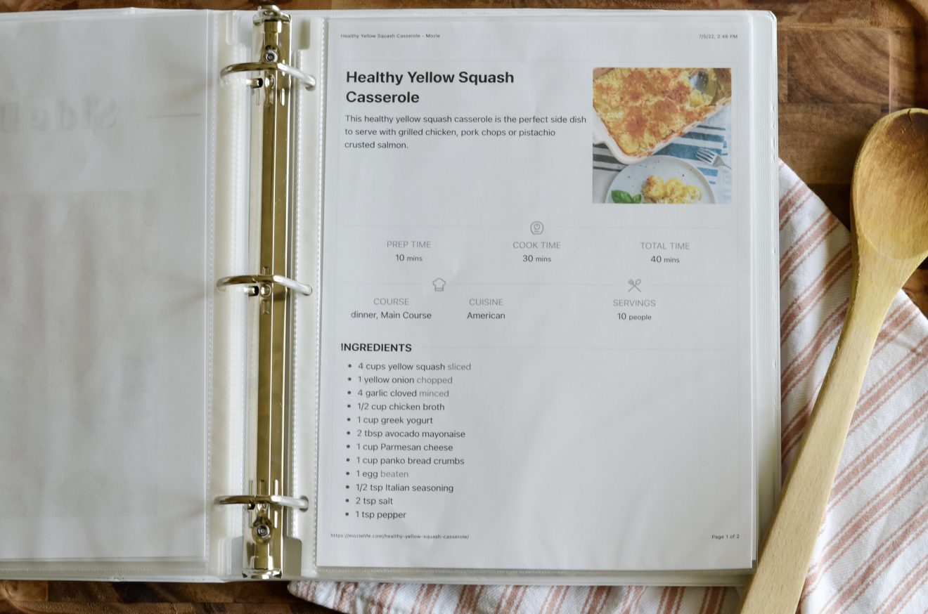 Free Printable Recipe Binder | How to Make a Recipe Binder - Mozie
