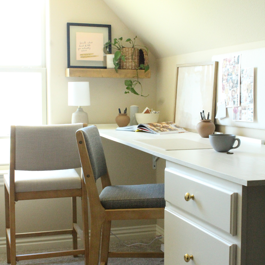 Before and After: Our Cute Built-In Home Office - Mozie