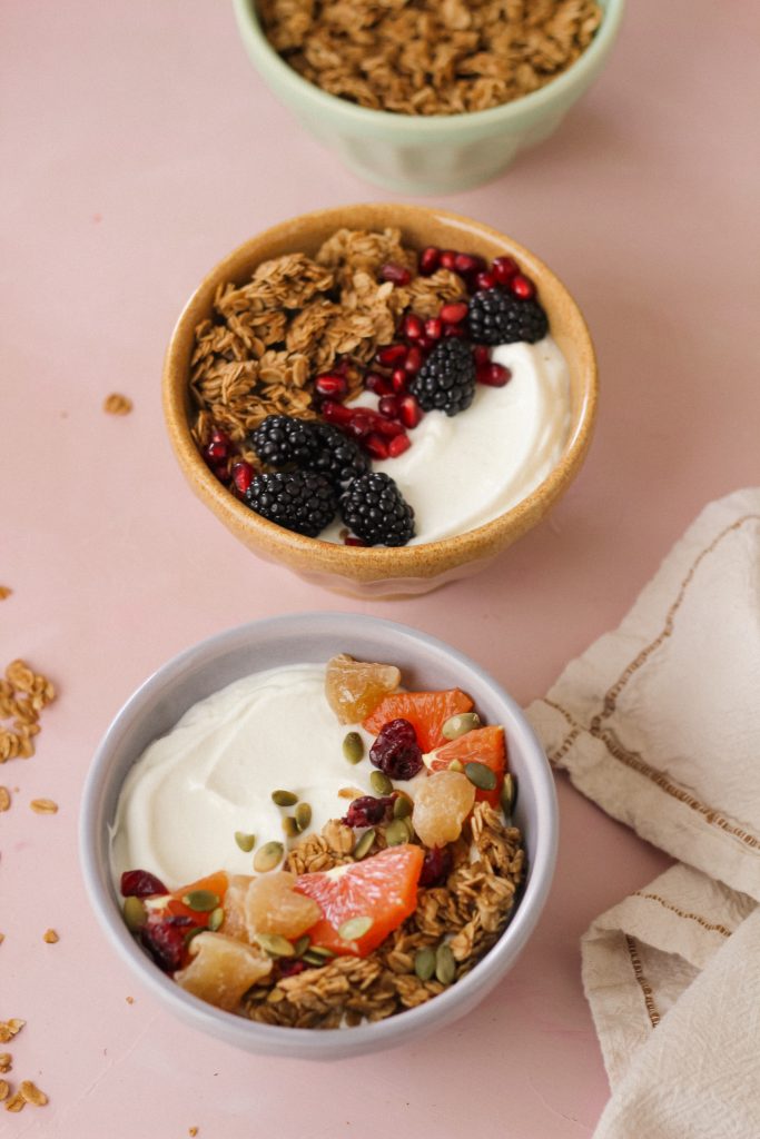 Fresh Fruit and Seed Granola Yogurt Bowls - Mozie