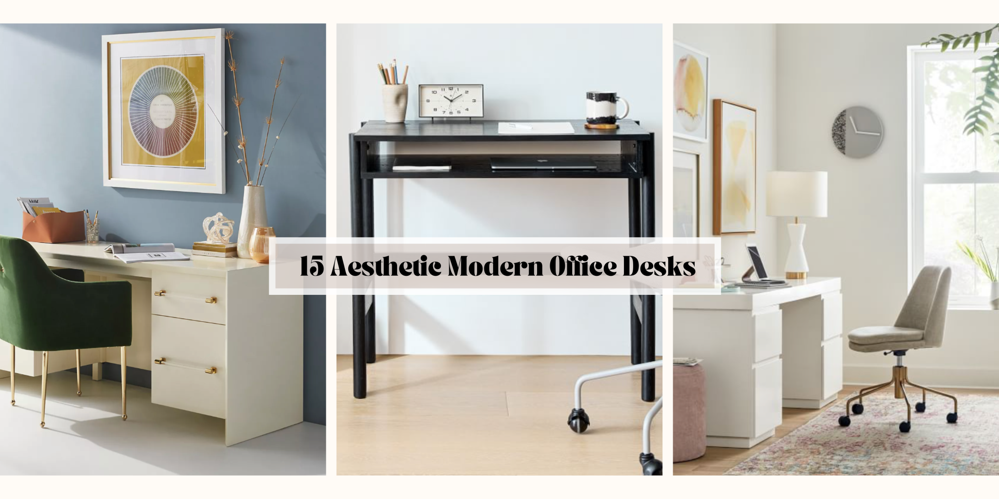 15 Aesthetic Modern Office Desks to Refresh Your Work From Home Setup