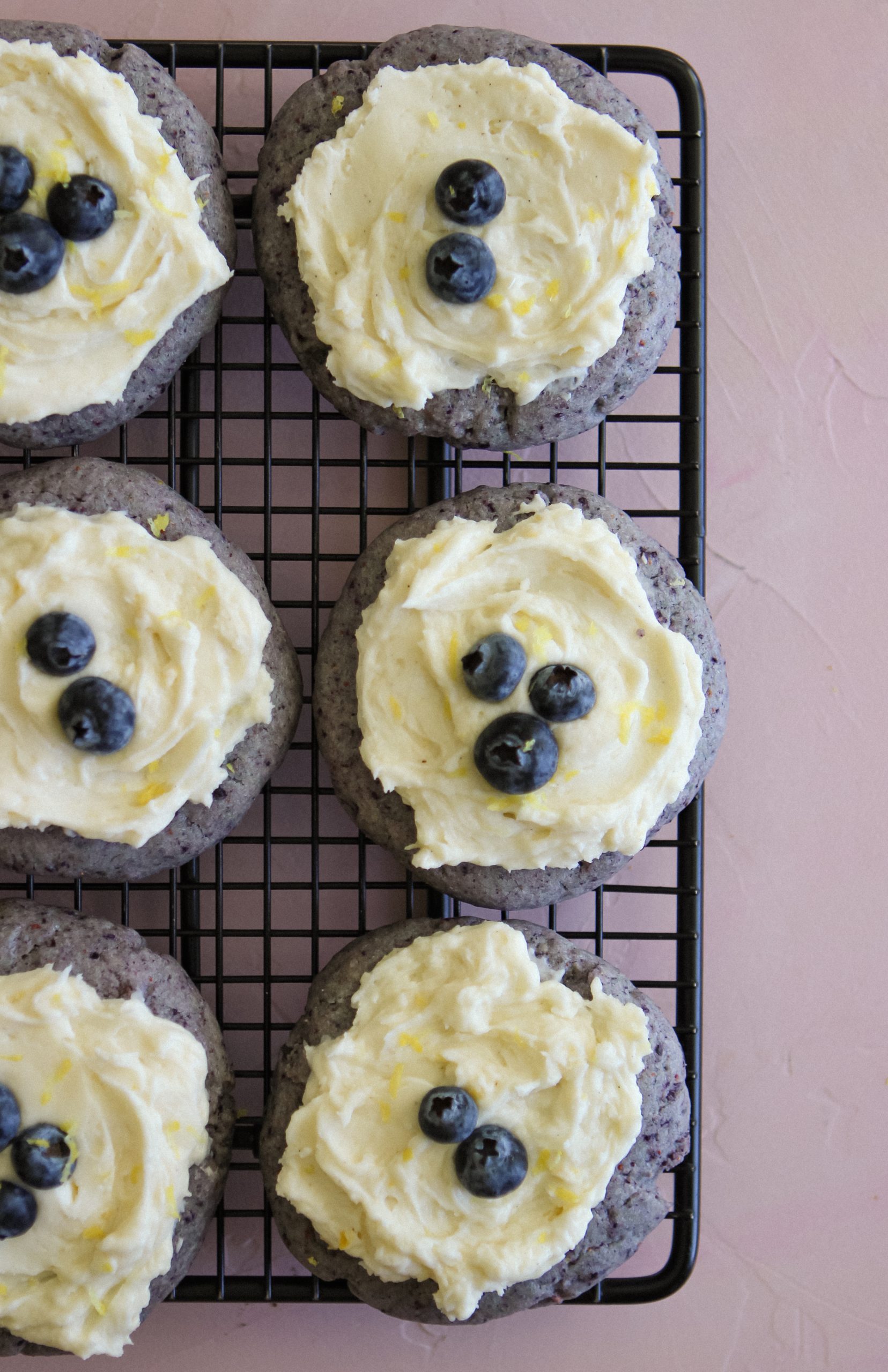 Frosted Blueberry Lemon Soft Sugar Cookies - Mozie