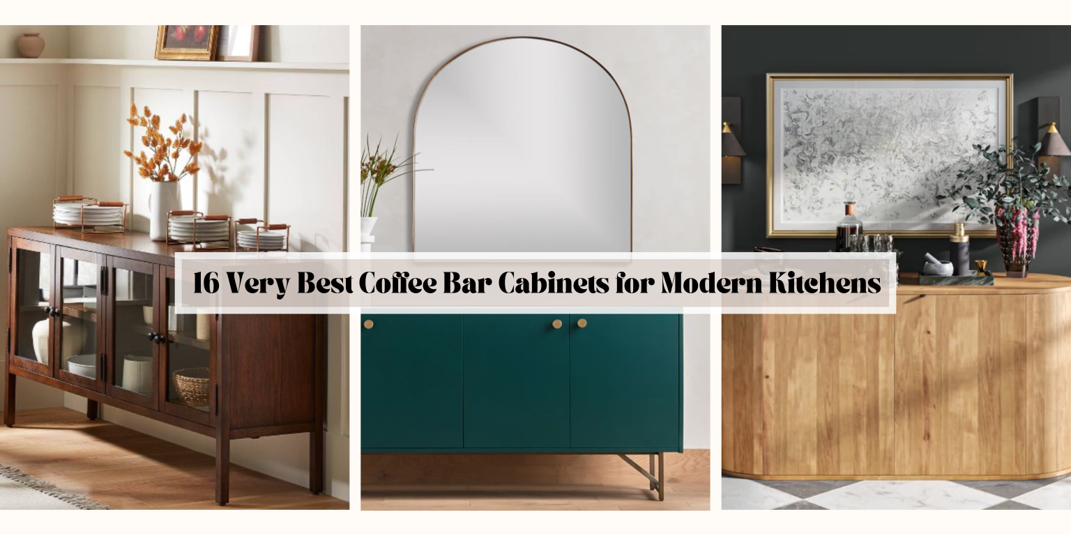 The 16 Very Best Coffee Bar Cabinets for Modern Kitchens - Mozie