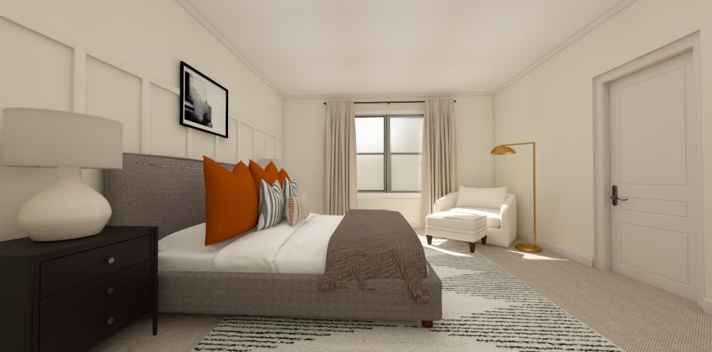 A Cozy Cottage Bedroom Design | Virtual Design Reveal - Mozie