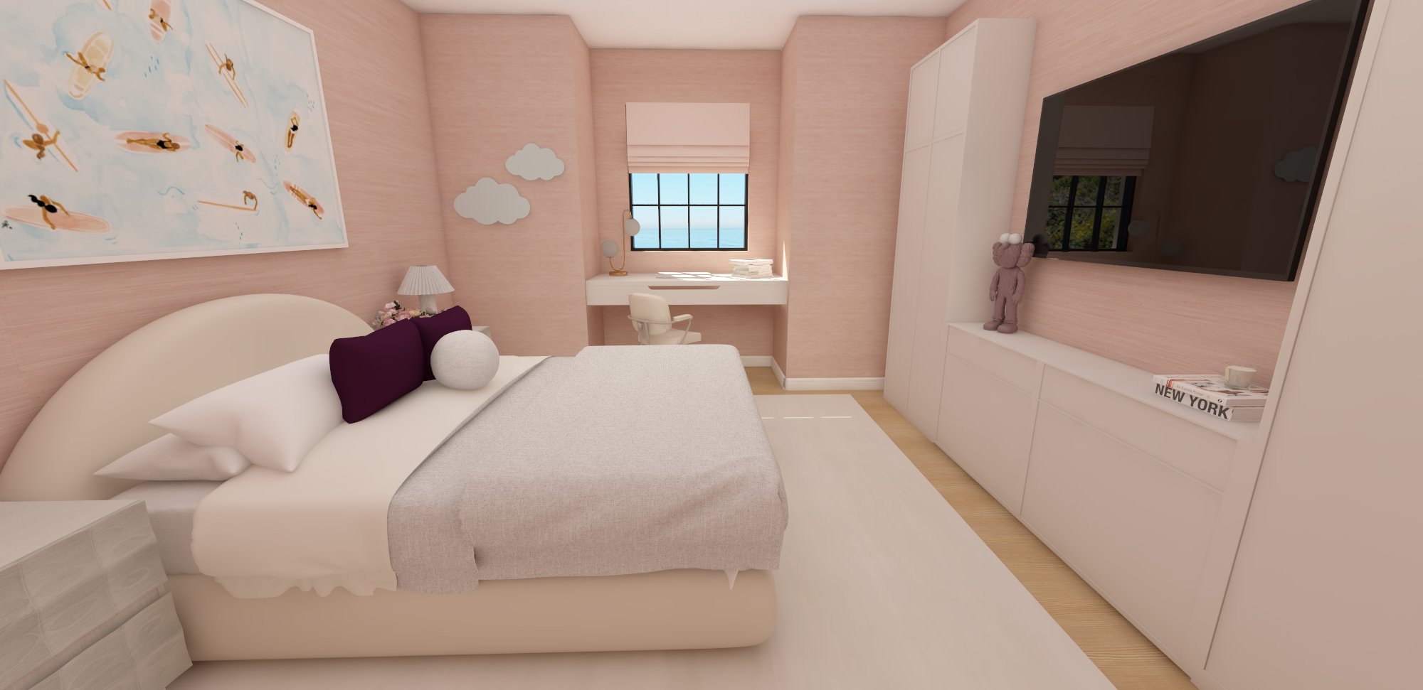 4 Fun and Colorful Modern Girls Bedroom Design Ideas - Mozie