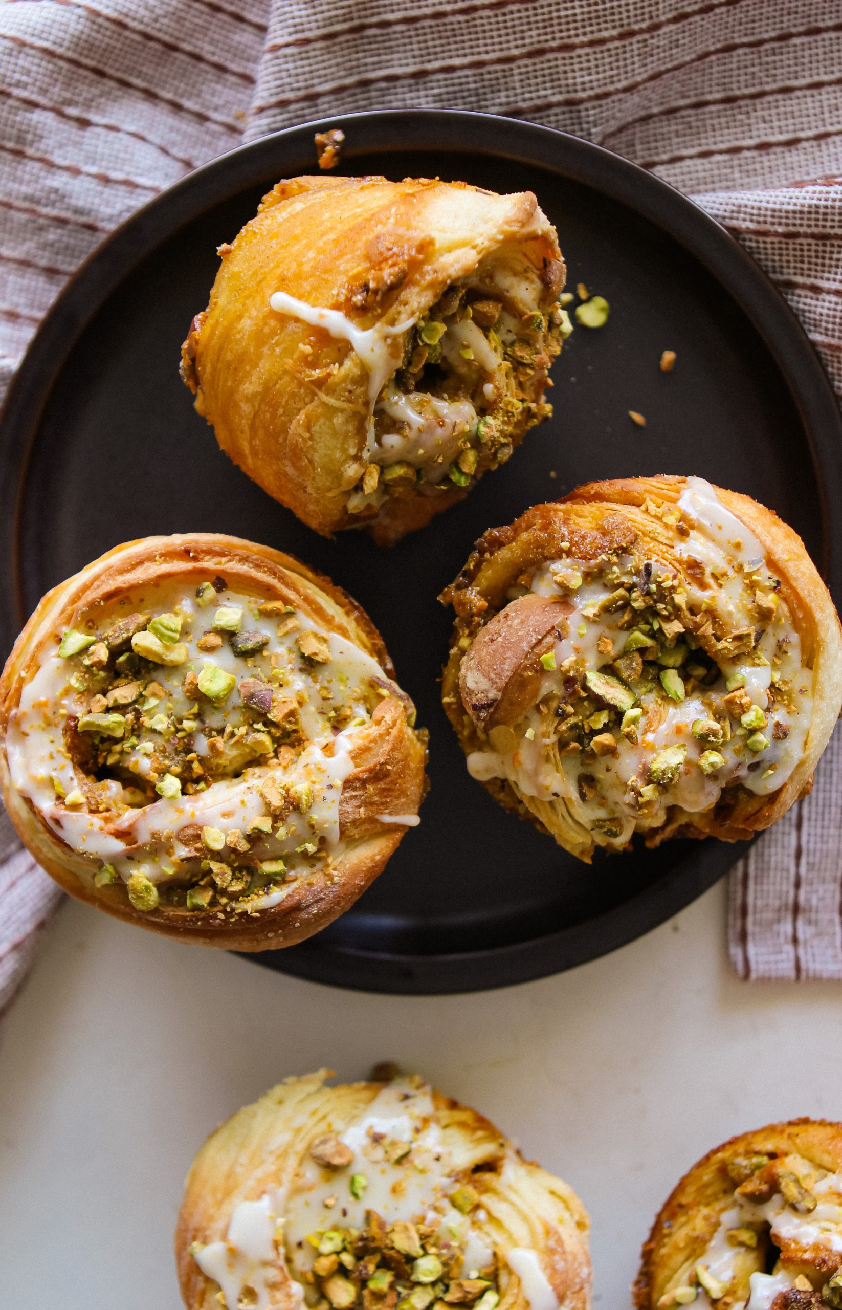 Orange Pistachio Cruffins - Mozie