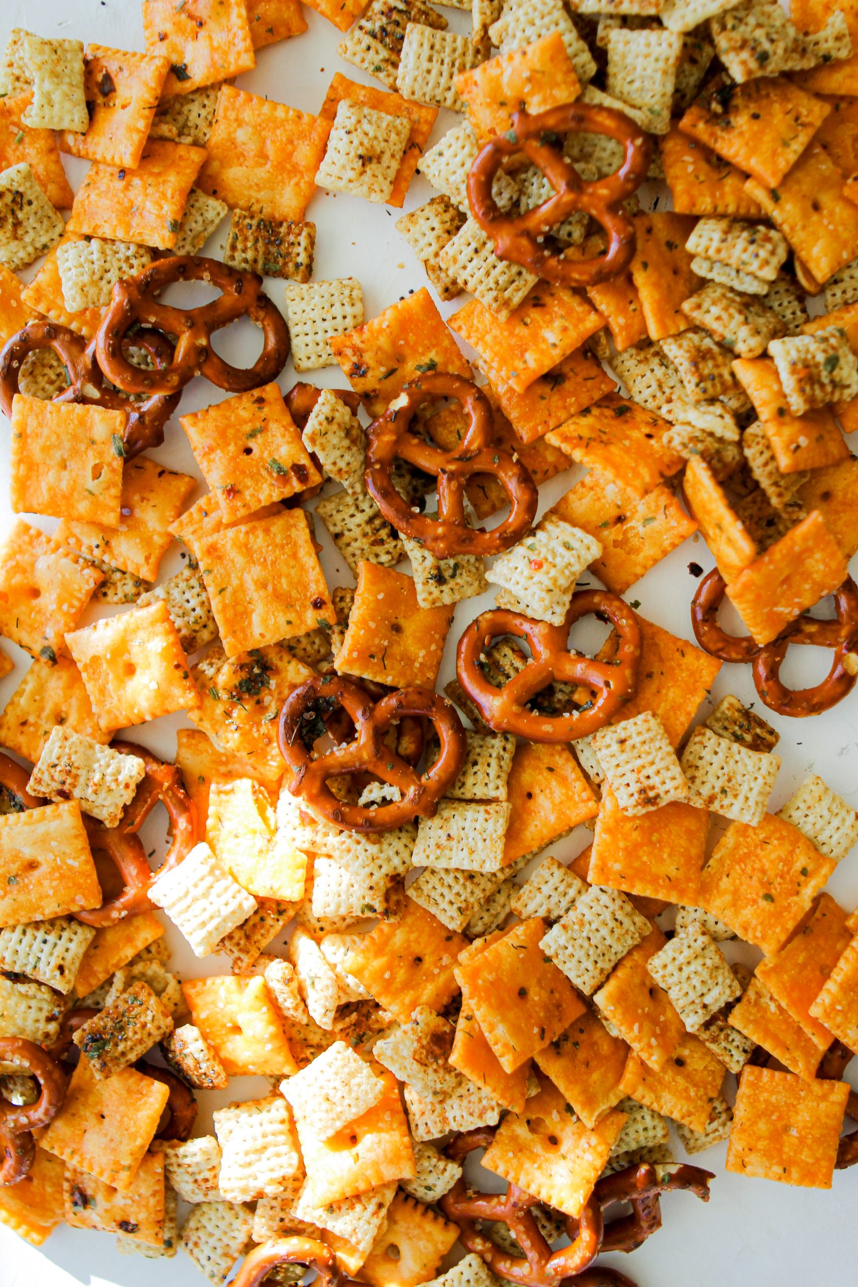 Spicy + Cheesy Ranch Chex Party Mix - Mozie