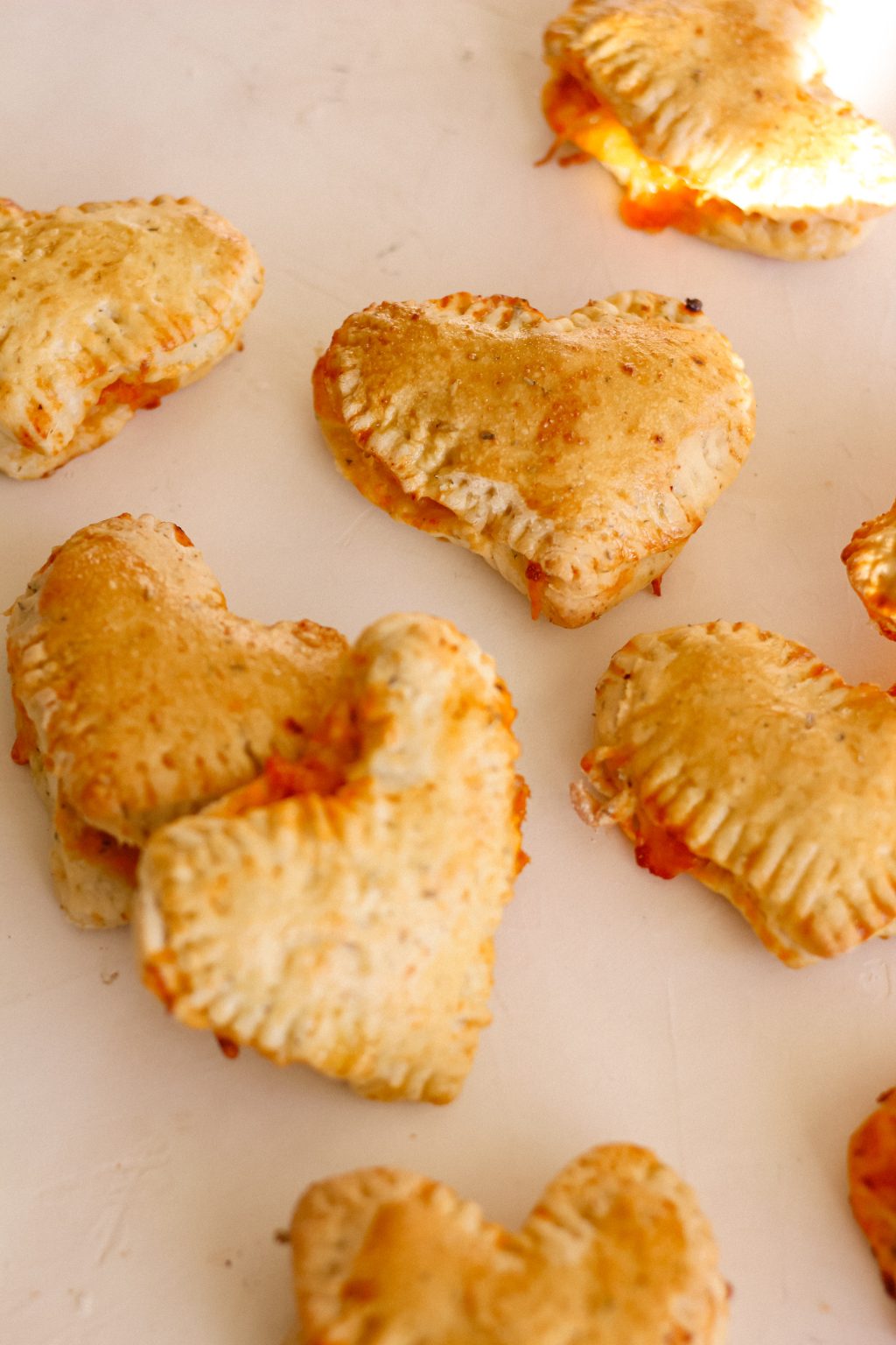 Mini Heart-Shaped Calzones - Mozie