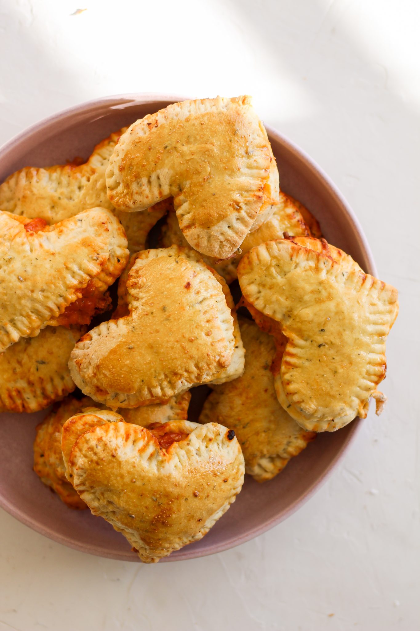 Mini Heart-Shaped Calzones - Mozie