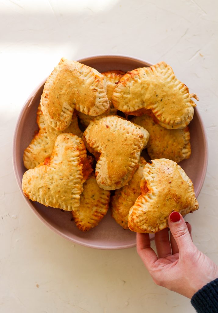 Mini Heart-Shaped Calzones - Mozie