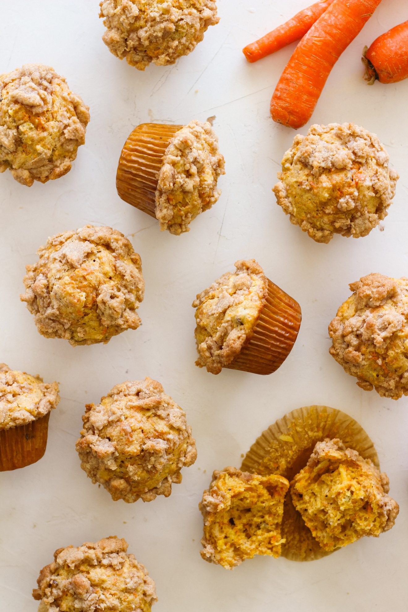 Bakery Style Carrot Cake Muffins with Cinnamon Streusel - Mozie