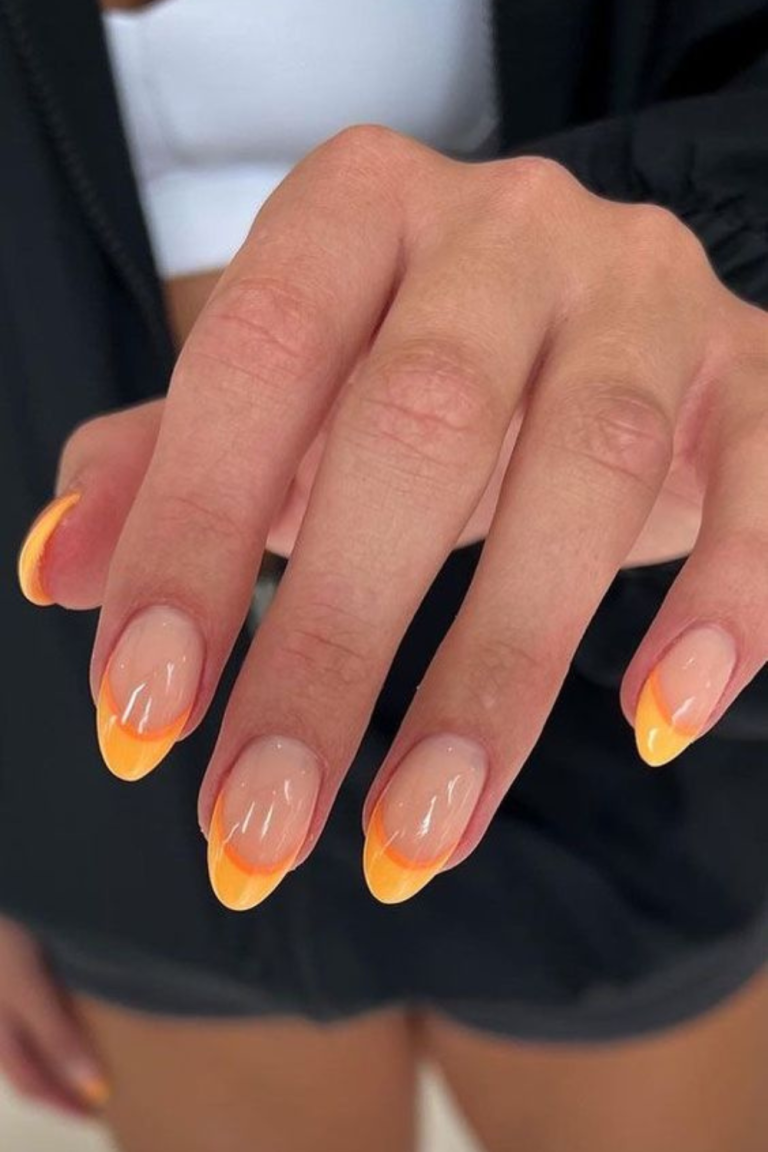 15 Colorful French Tip Nail Ideas for Spring - Mozie