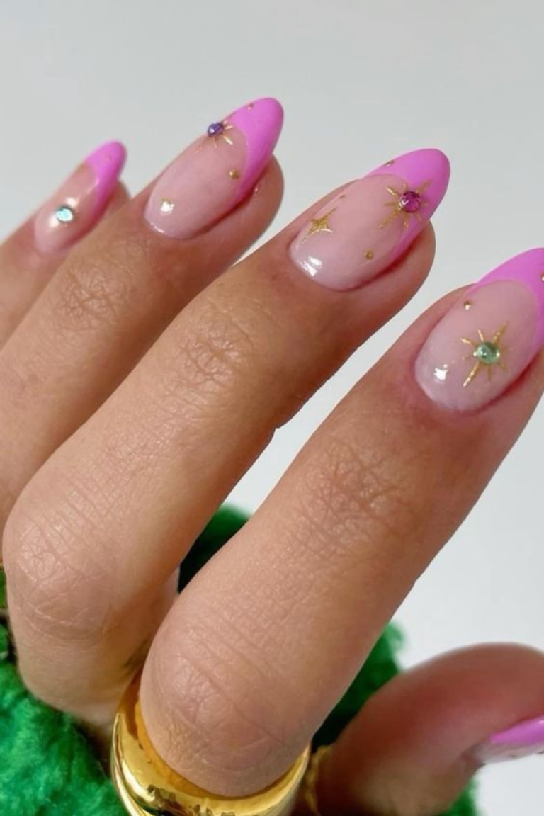 15 Colorful French Tip Nail Ideas for Spring - Mozie