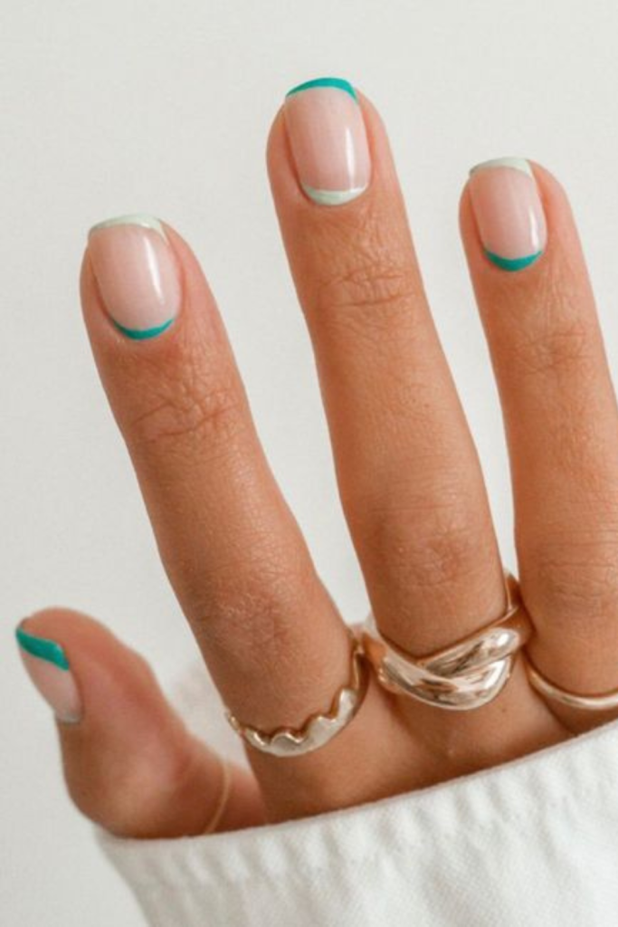 15 Colorful French Tip Nail Ideas for Spring - Mozie
