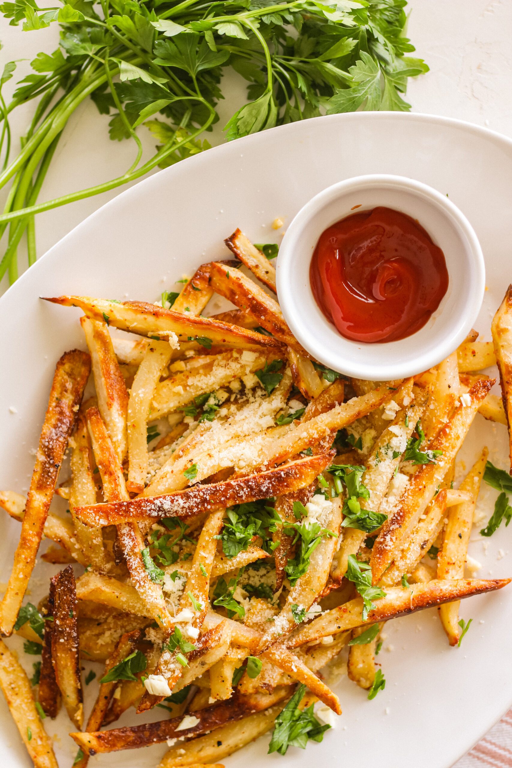 Crispy Baked Tajin Garlic Parmesan Fries - Mozie
