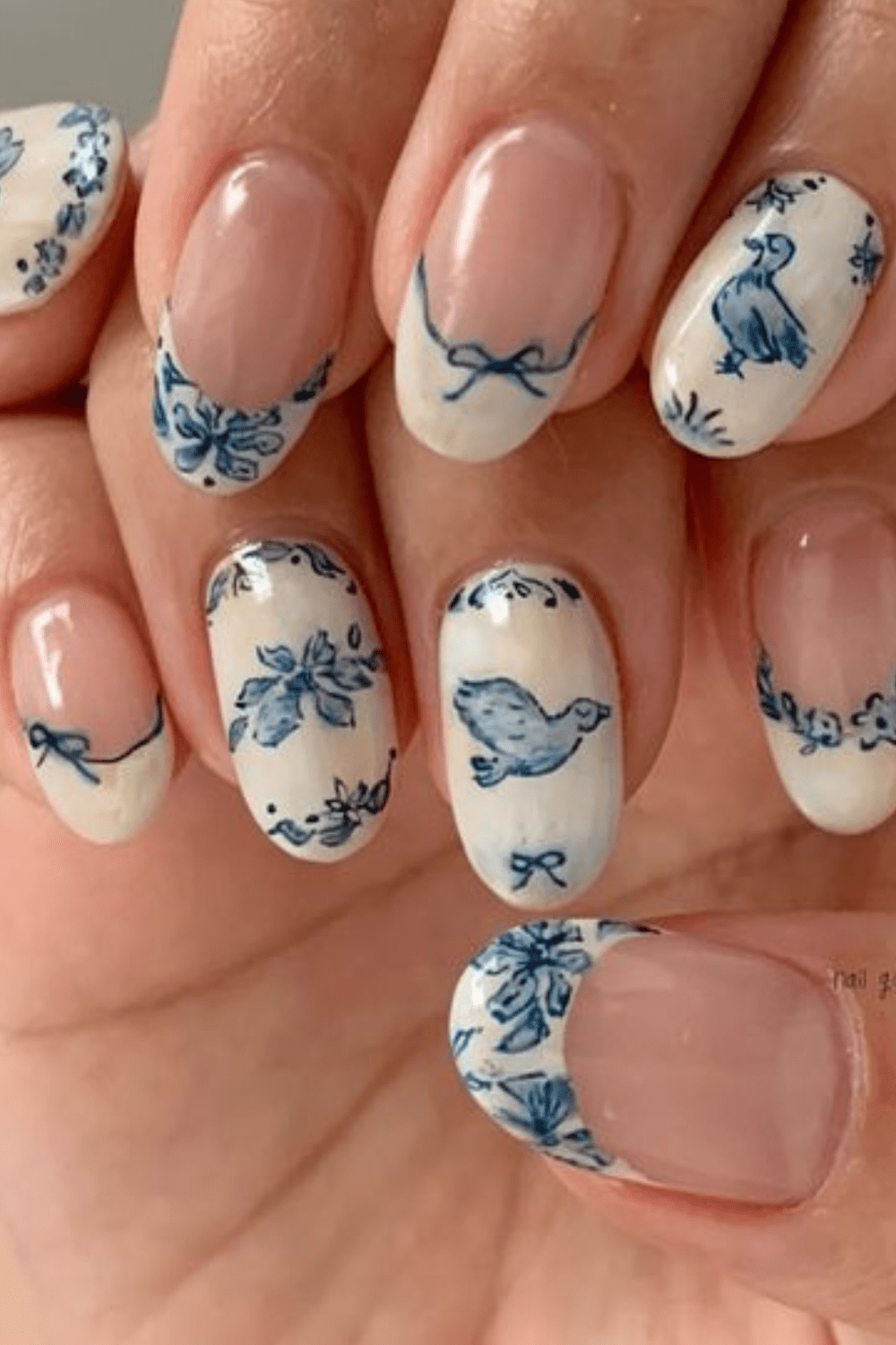 27 Super Cute Blue Nail Ideas You'll Love - Mozie