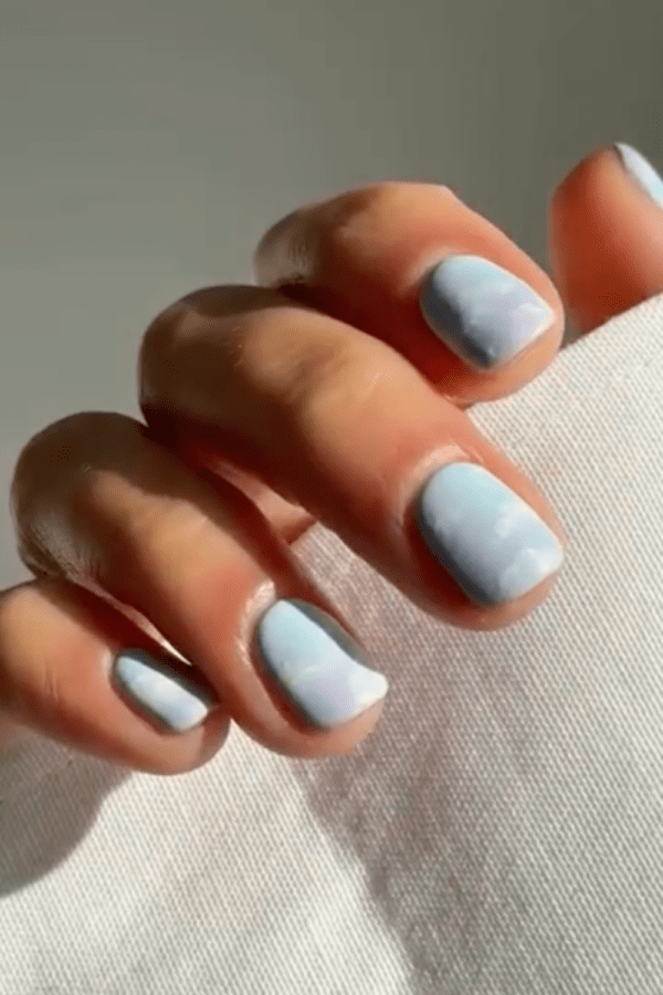 27 Super Cute Blue Nail Ideas You'll Love - Mozie