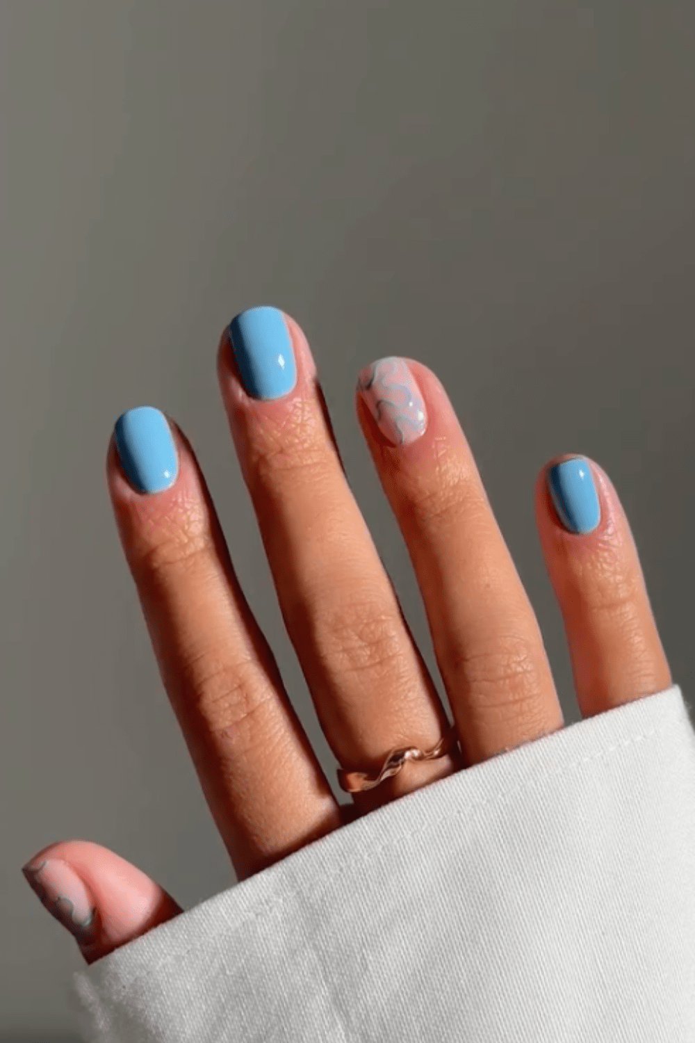 27 Super Cute Blue Nail Ideas You'll Love - Mozie