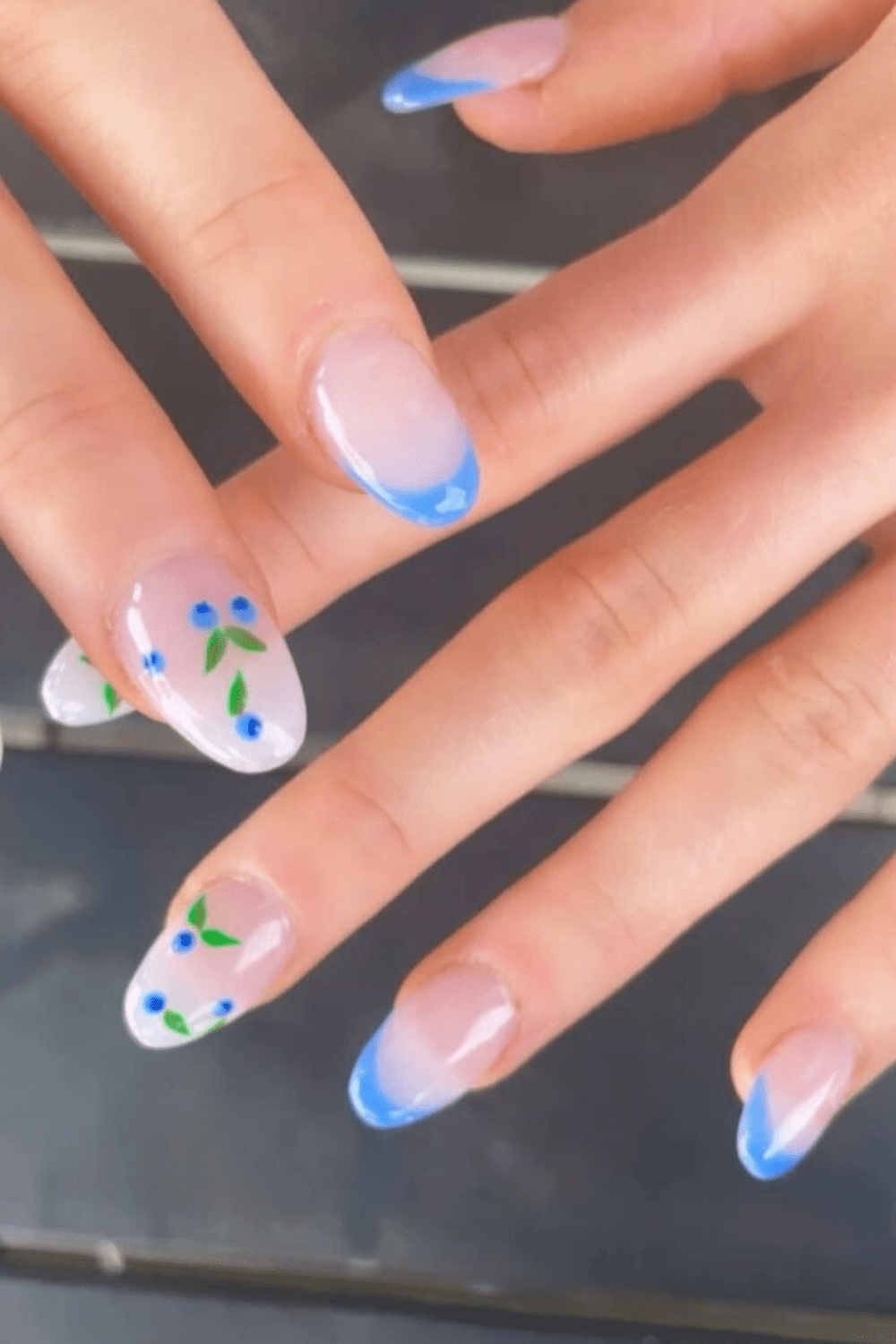 27 Super Cute Blue Nail Ideas You'll Love - Mozie