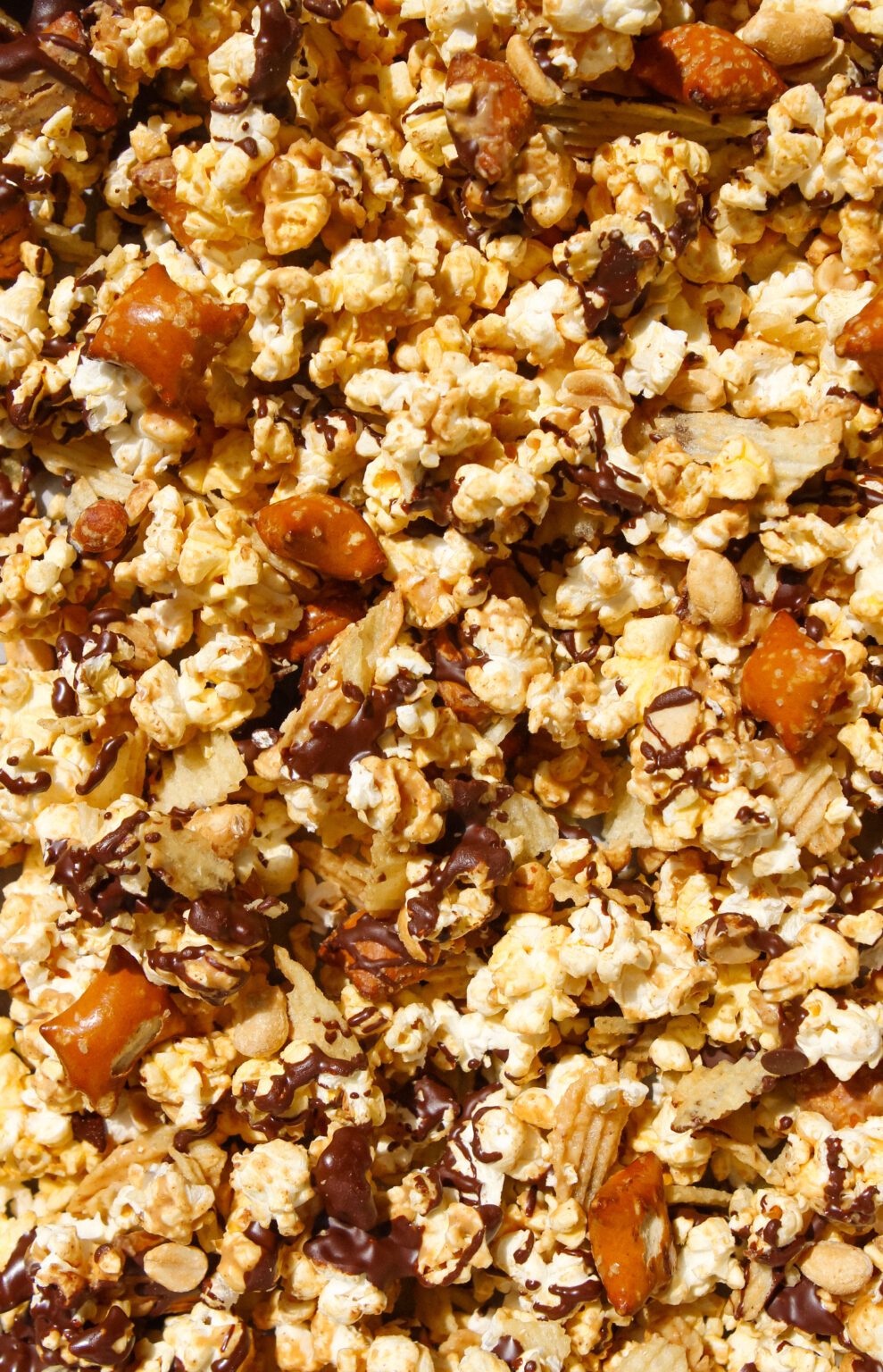 Chocolate Peanut Butter Popcorn Snack Mix - Mozie