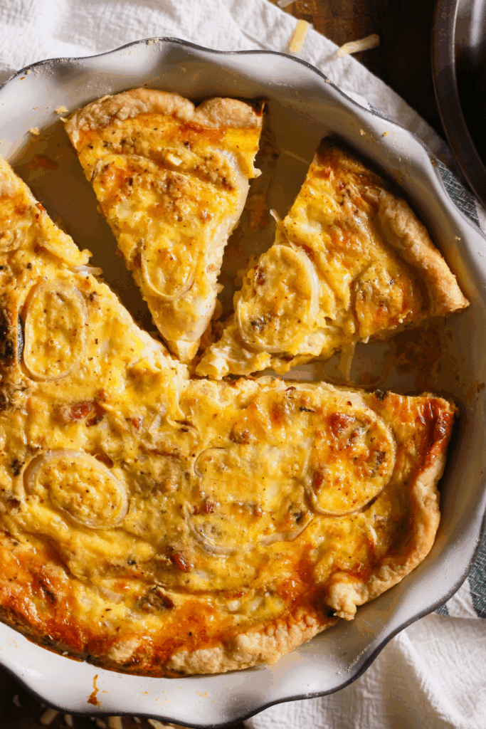 Quiche Lorraine with Homemade Flakey Butter Crust - Mozie