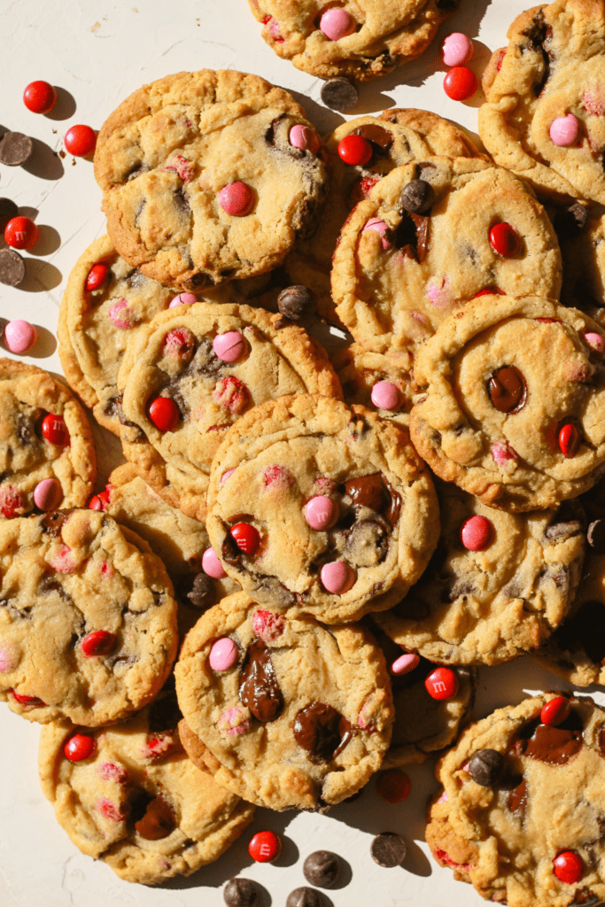Valentine's Chocolate Chunk M&M Cookies - Mozie